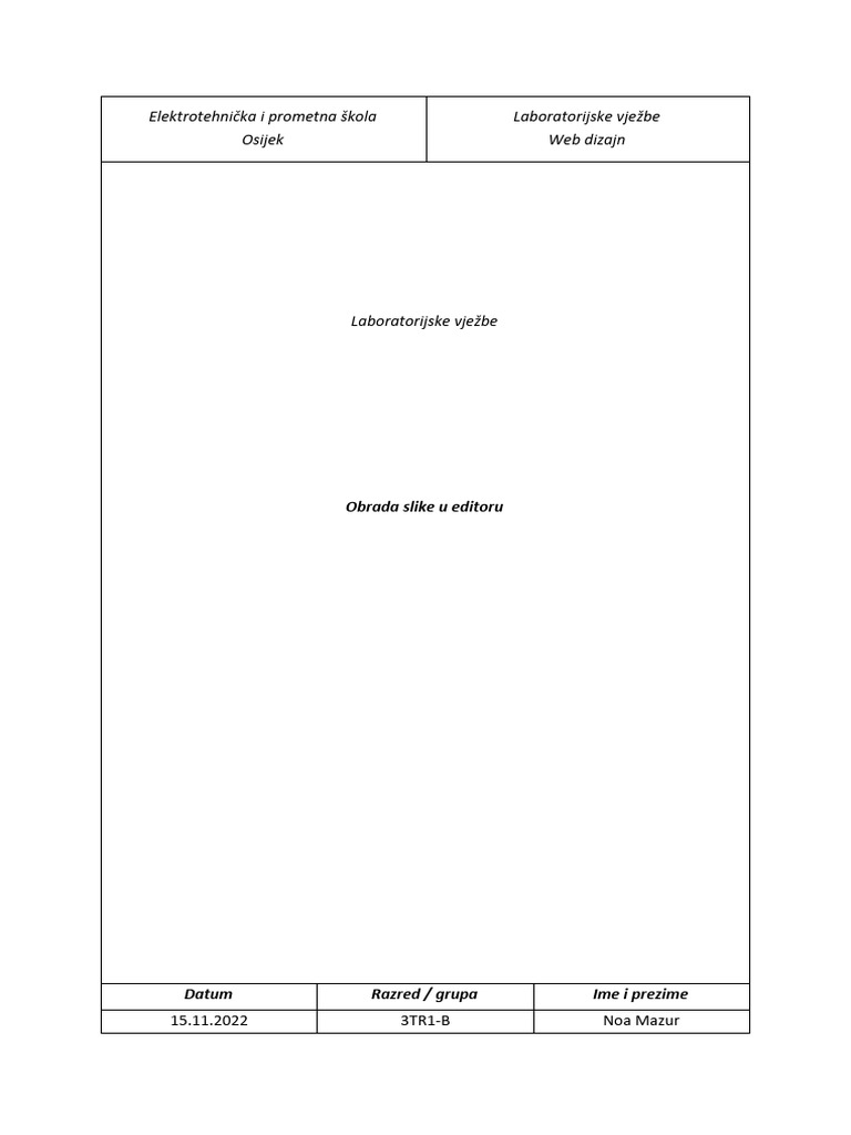 Obrada Slike U Editoru | PDF