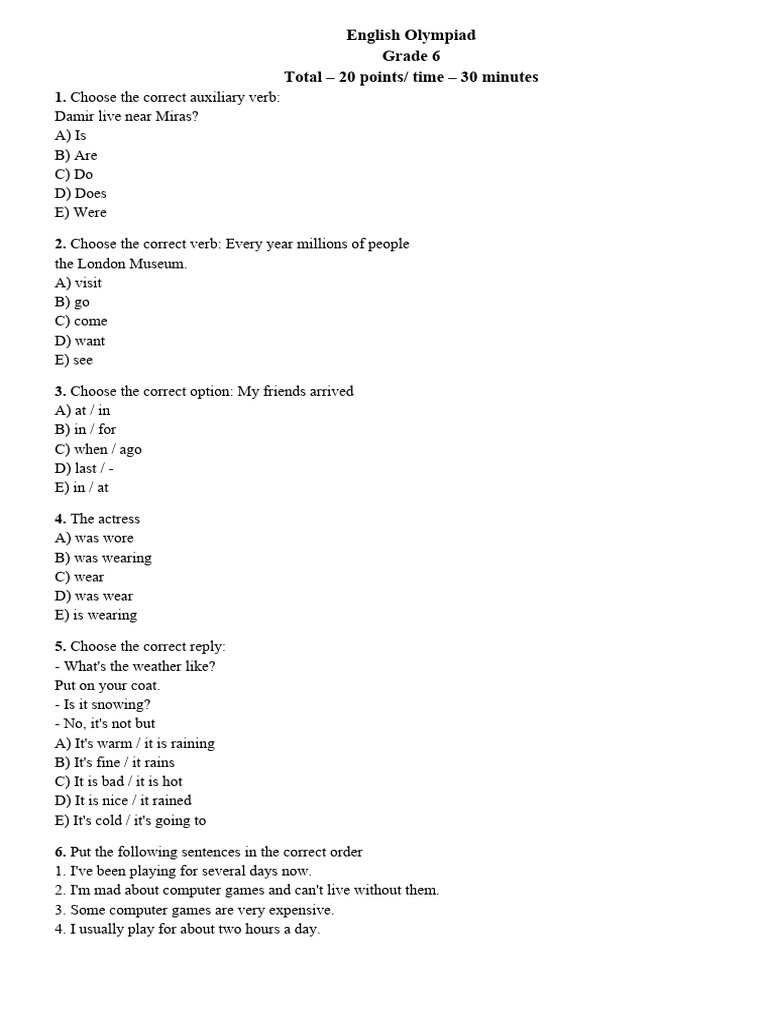 6 Olimpiad | PDF
