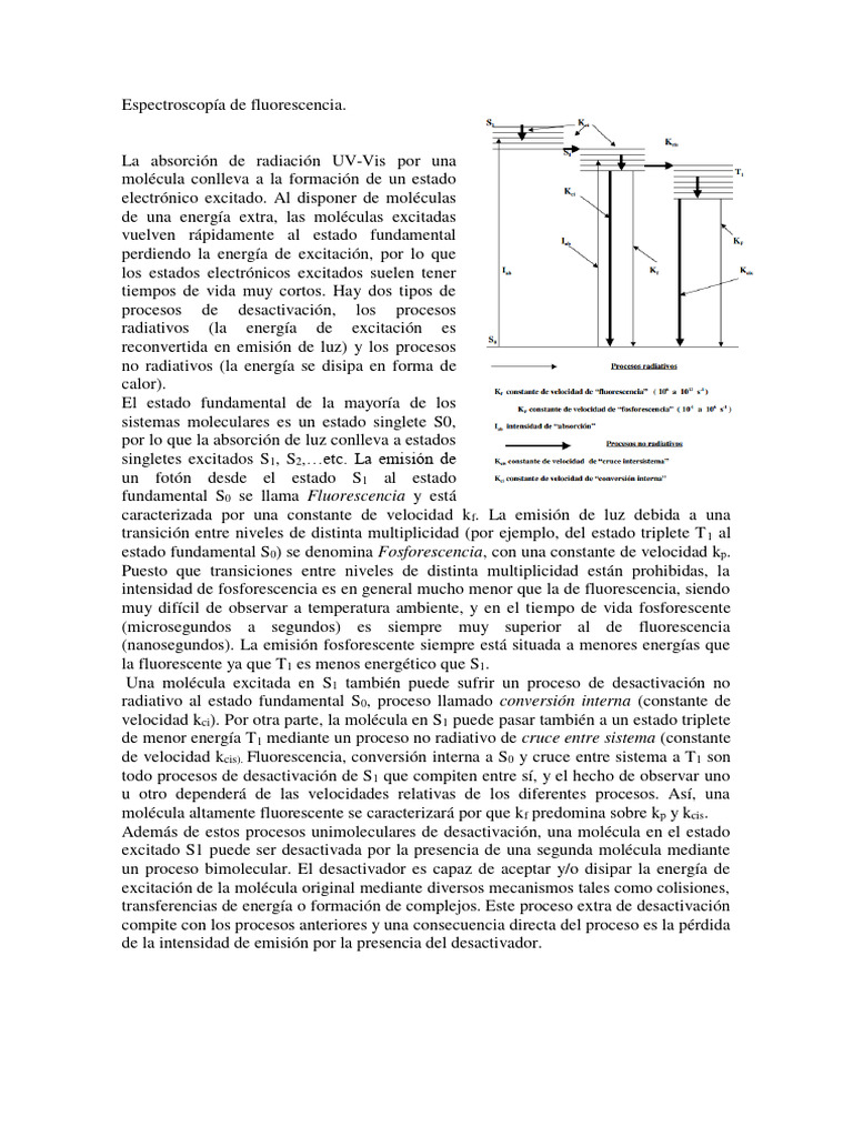 Apuntes Espectros | PDF | Fluorescencia | Espectro de emisión