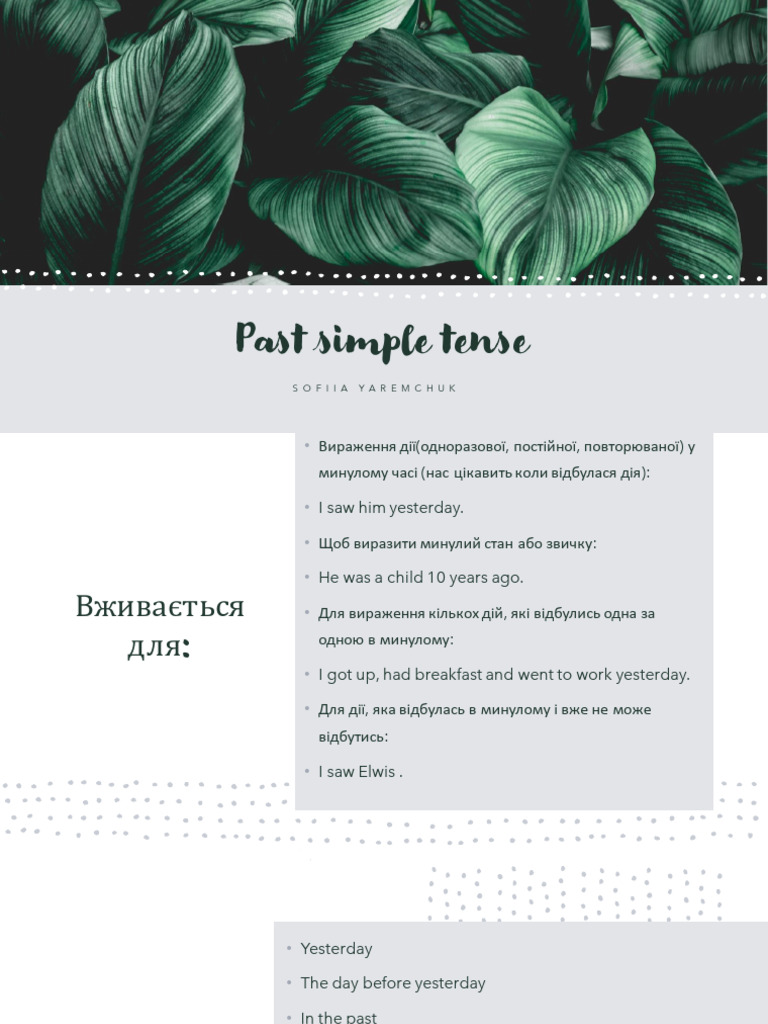 Past Simple | PDF