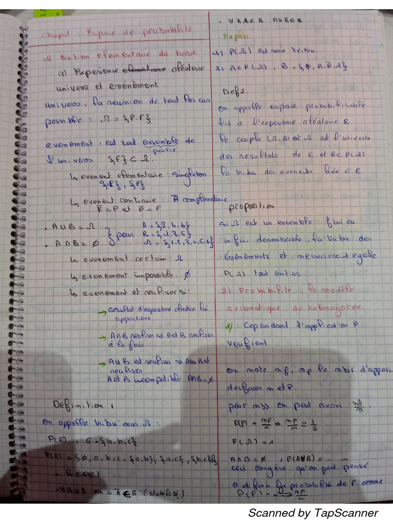 Cour Et TD Proba | PDF