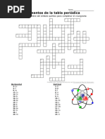 Sopa de letras: Elementos químicos | PDF | Tabla periódica | Química