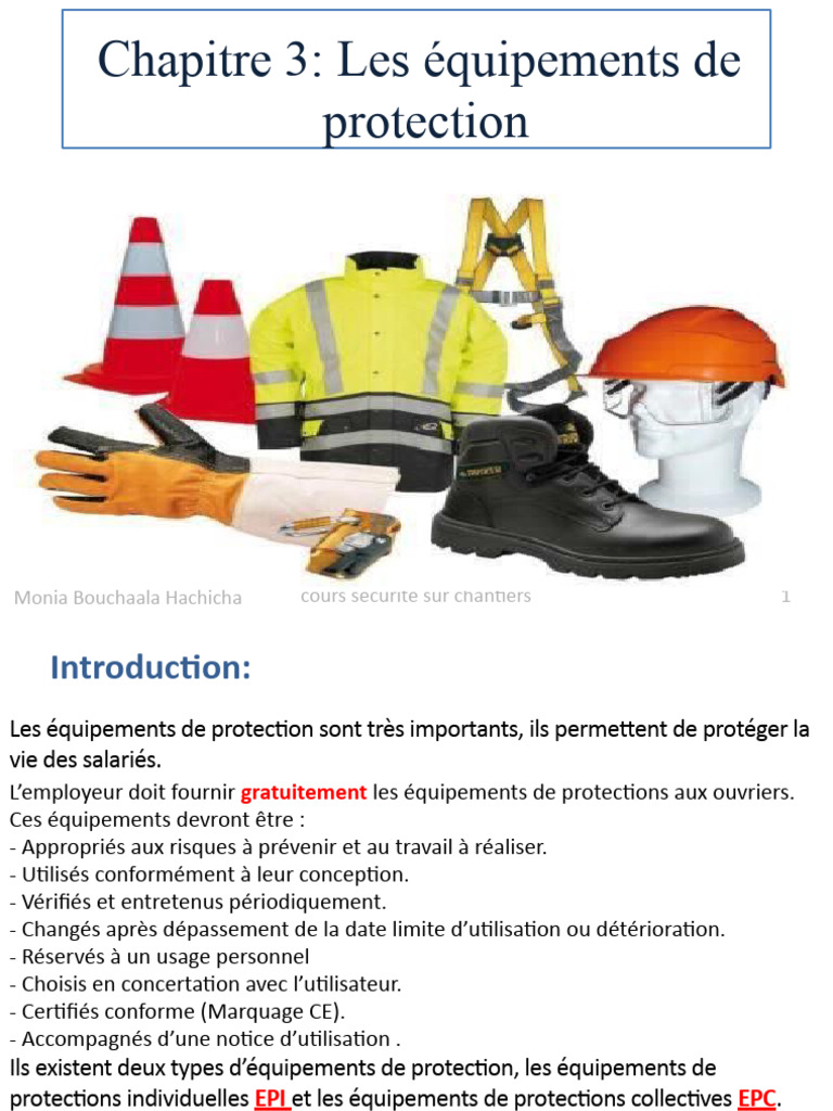 Chapitre 3. Les Équipements de Protection | PDF | Sécurité