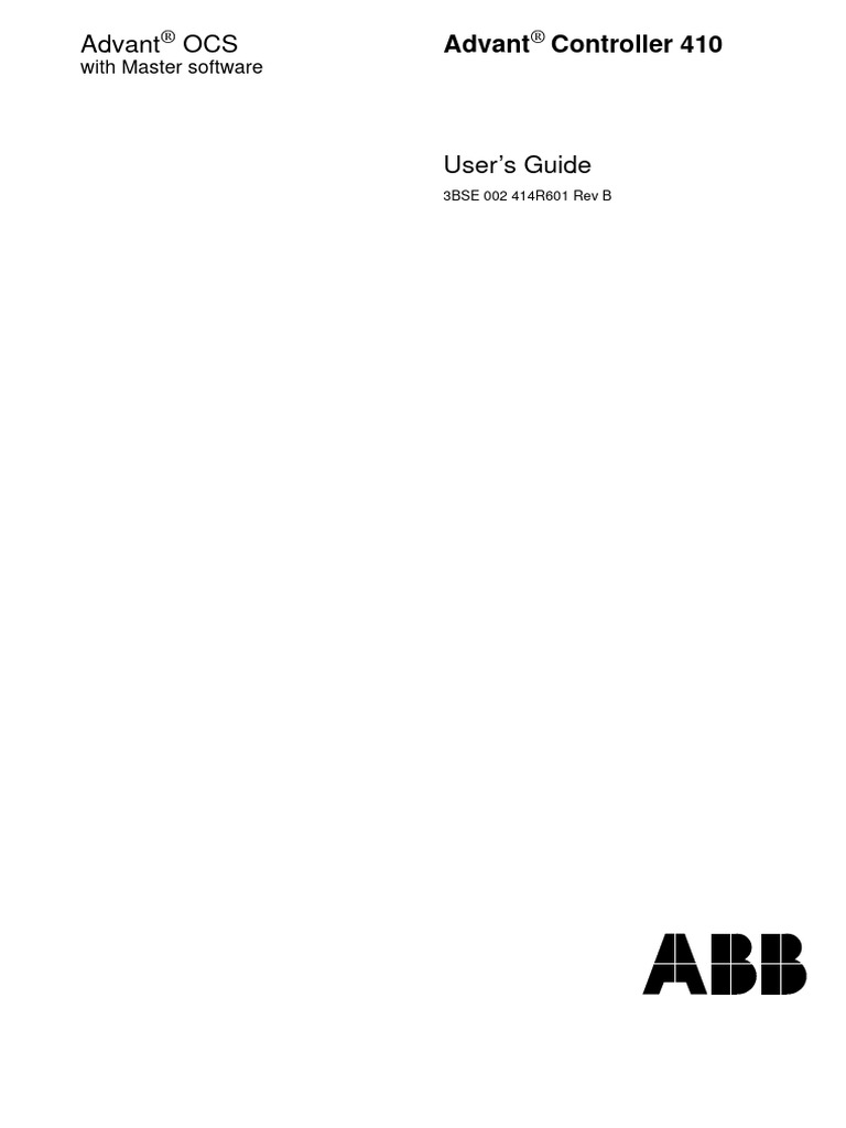 Advant Controller 410 | PDF | Process (Computing) | Input/Output