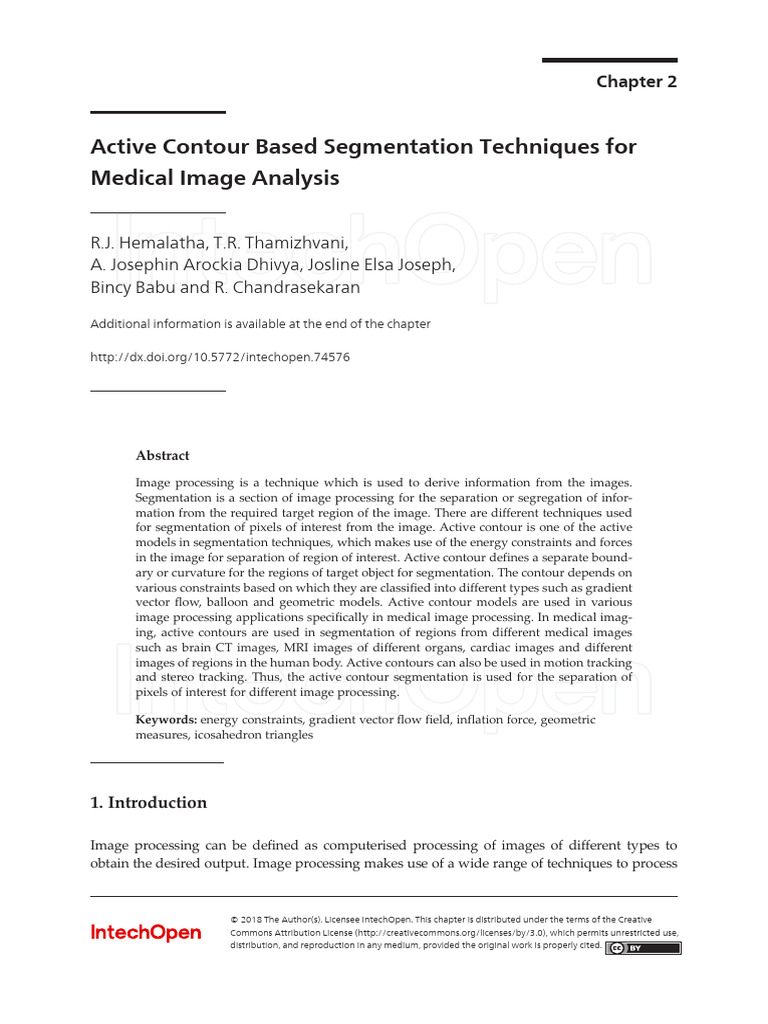 Active Contour Based Segmentation Techniques F | PDF | Image Segmentation | Ct Scan