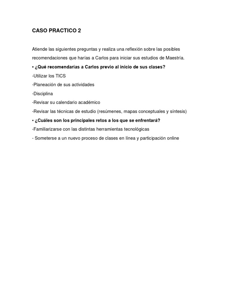 Caso Practico 2 | PDF
