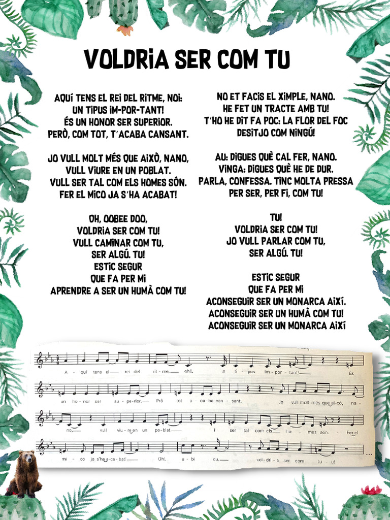 Voldría ser com tu-2 | PDF