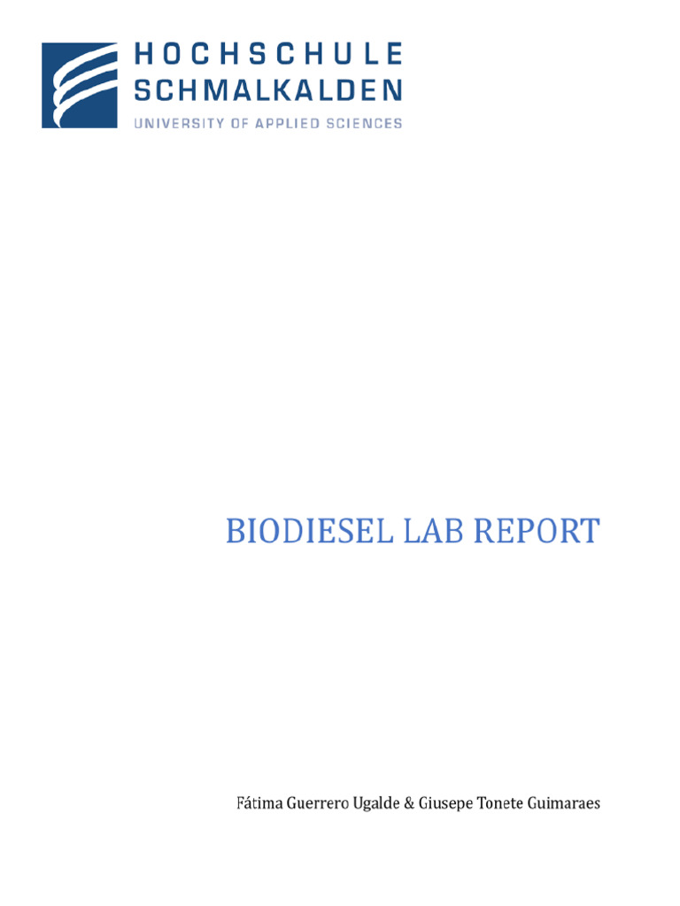 Biodiesel Lab | PDF | Density | Titration
