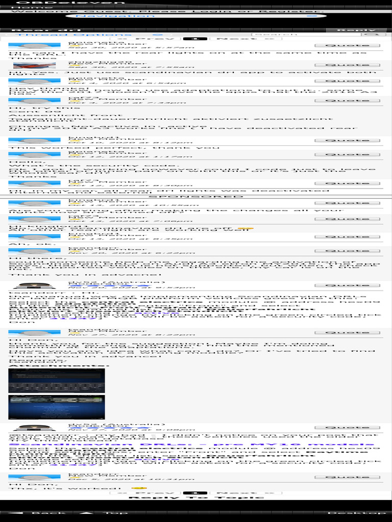 Rear DRL OBDeleven 2 | PDF | Land Vehicles | Automotive Industry