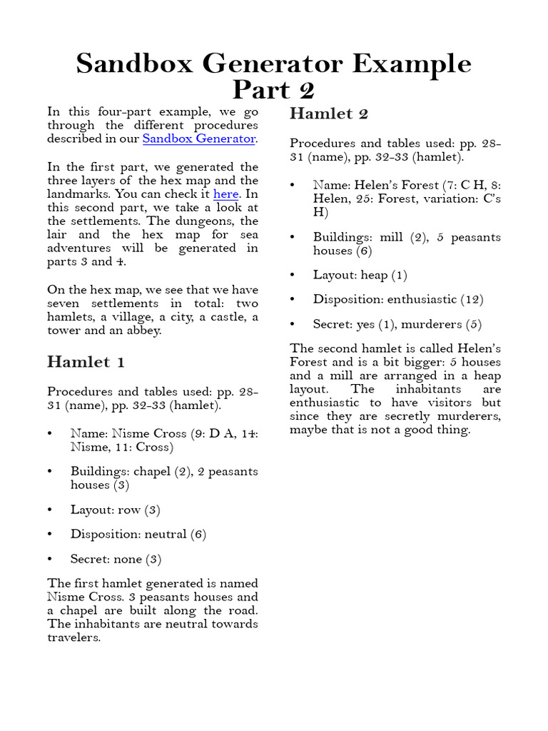 Sandbox Generator Example Part 2 | PDF | Abbey