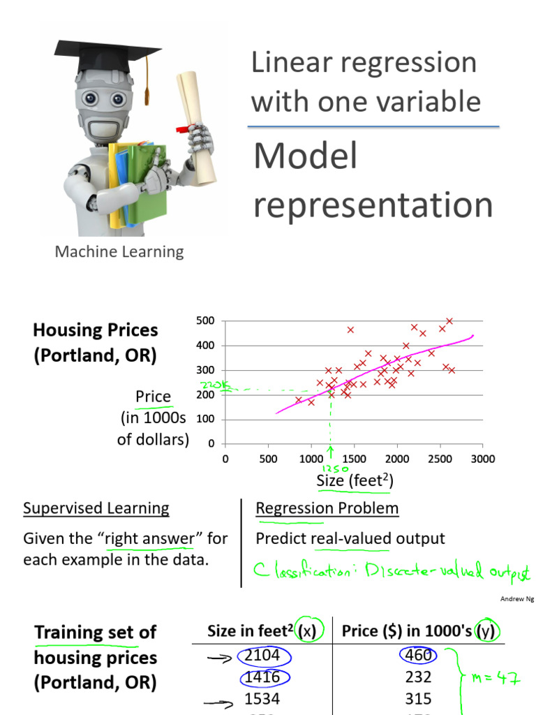 linear regression with one variable | PDF | Regression Analysis | Linear Regression