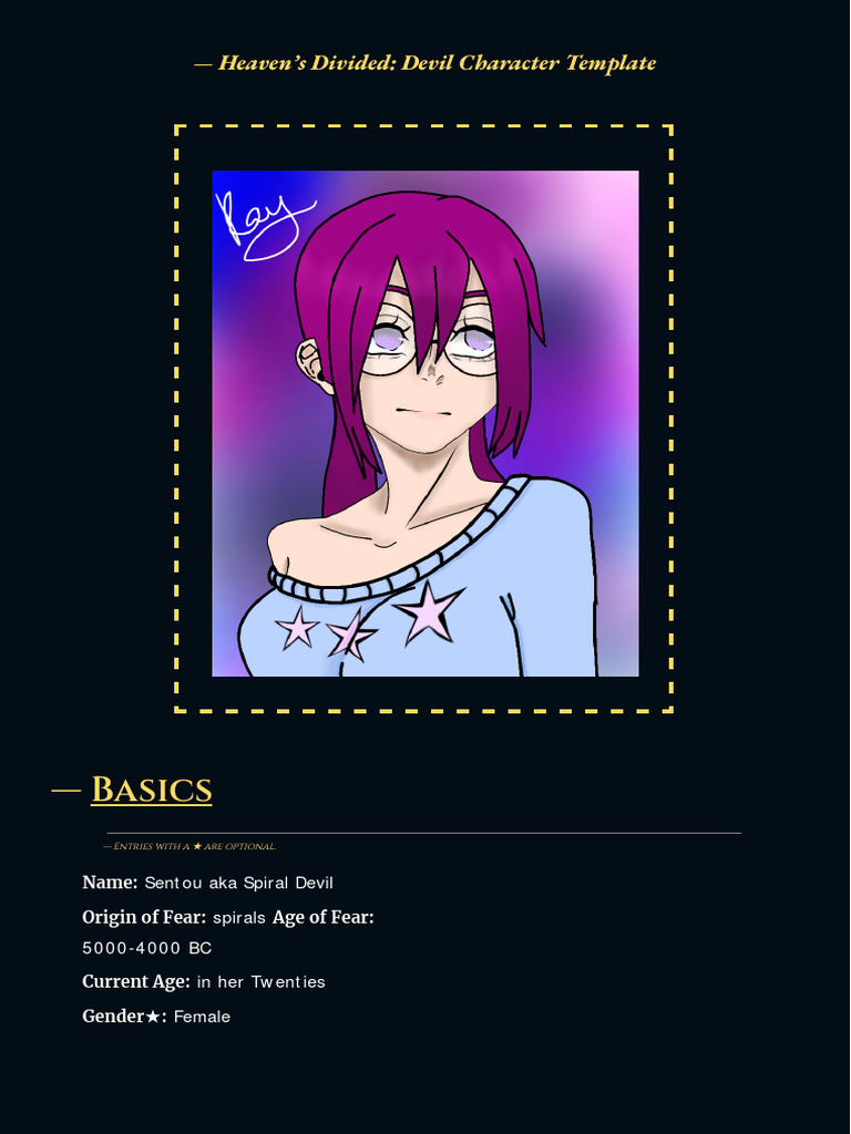 Character Description PDF