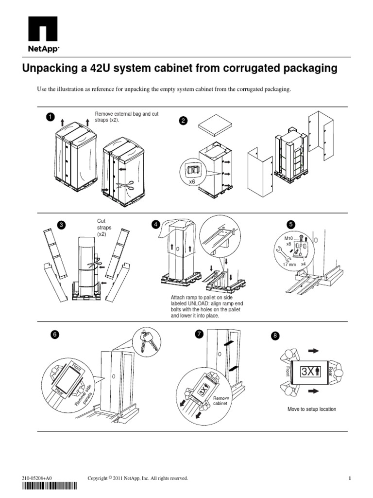 Unpacking A 42U System Cabinet From Corrugated Packaging | PDF ...