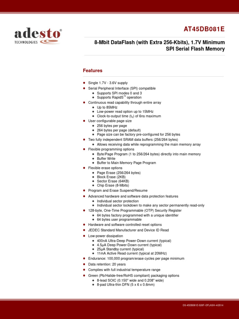 Adet S A0001553754 1-2956489 | PDF | Bit | Random Access Memory