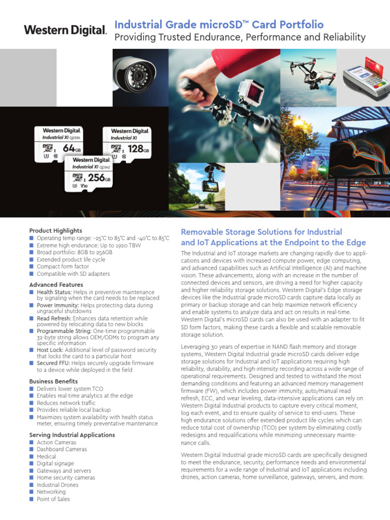 Brochure Industrial Microsd Card Portfolio-1860037 | PDF | Internet Of ...