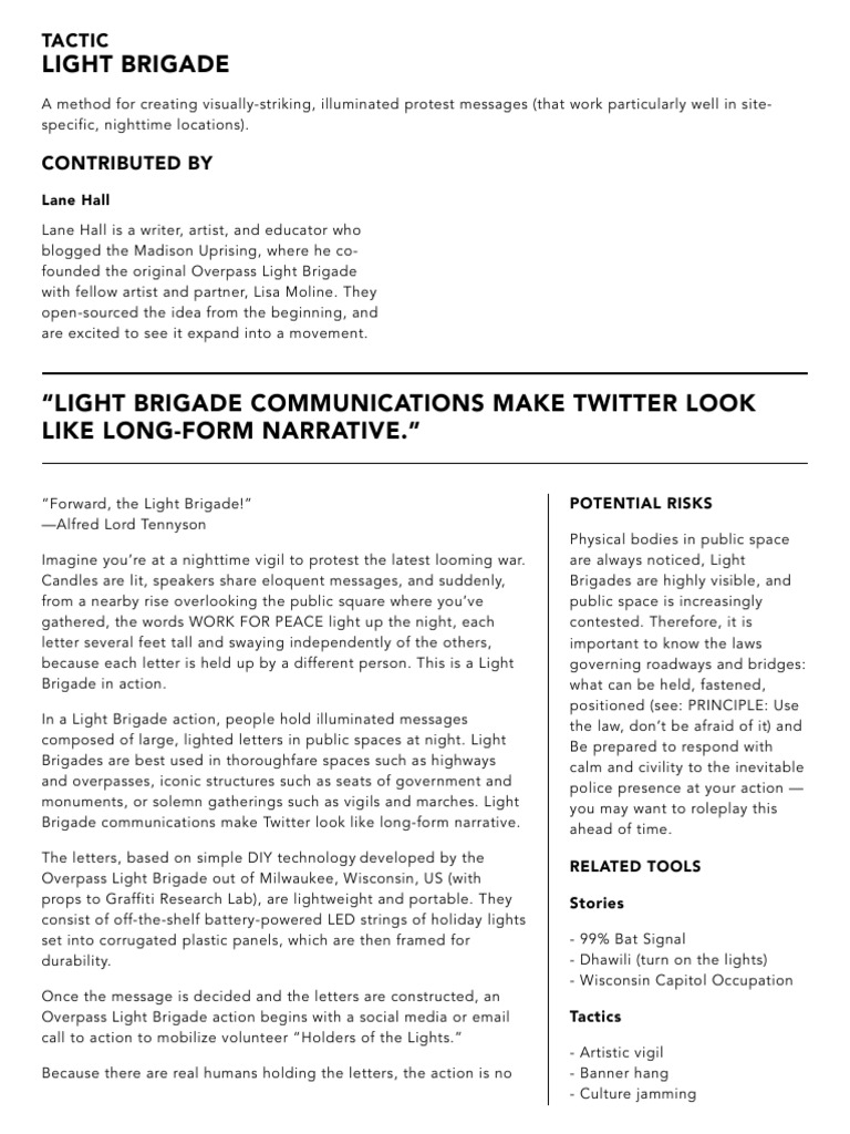 Tactic Light Brigade | PDF