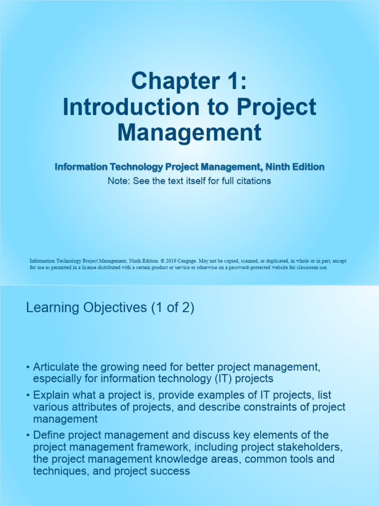 Chapter 1 Introduction To Project Management | PDF | Project Management ...