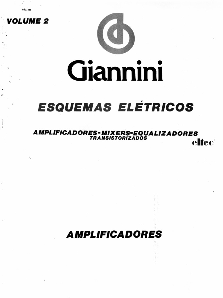 Gianini Esquemas Eletricos - Eltec Cod 286 | PDF