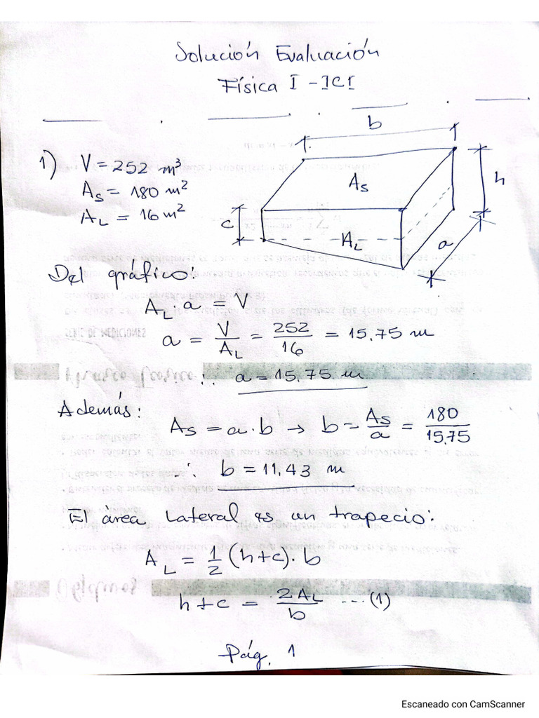 Sol Exam Física I - ICI | PDF