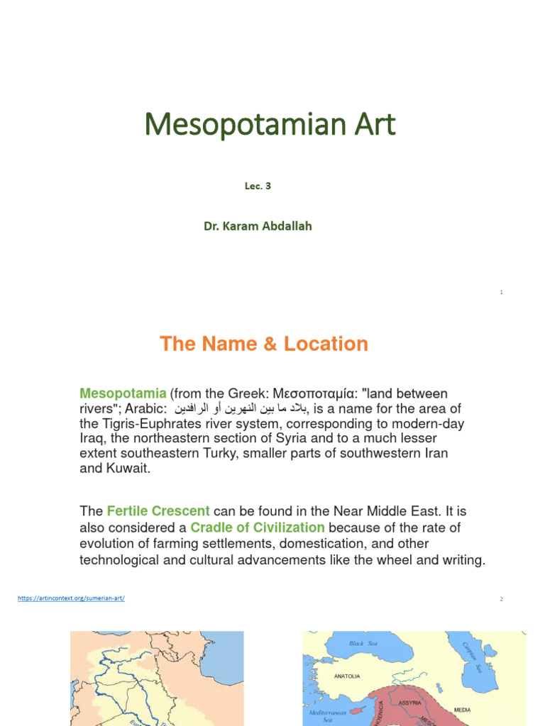 3 - Mesopotamian Art | PDF | Mesopotamia | Sumer