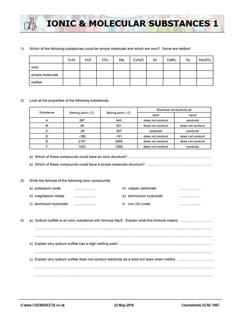 Task 3 bonding Qs | PDF | Chemical Compounds | Ion