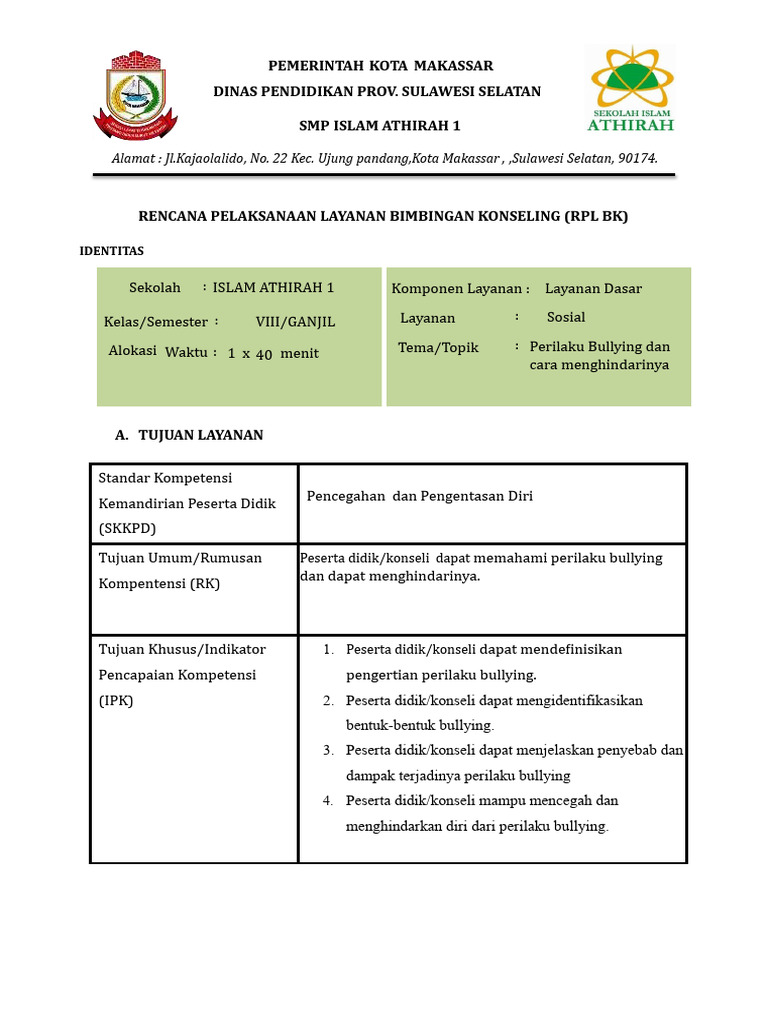 RPL Bimbingan Kelompok - BK Karir Tasya | PDF