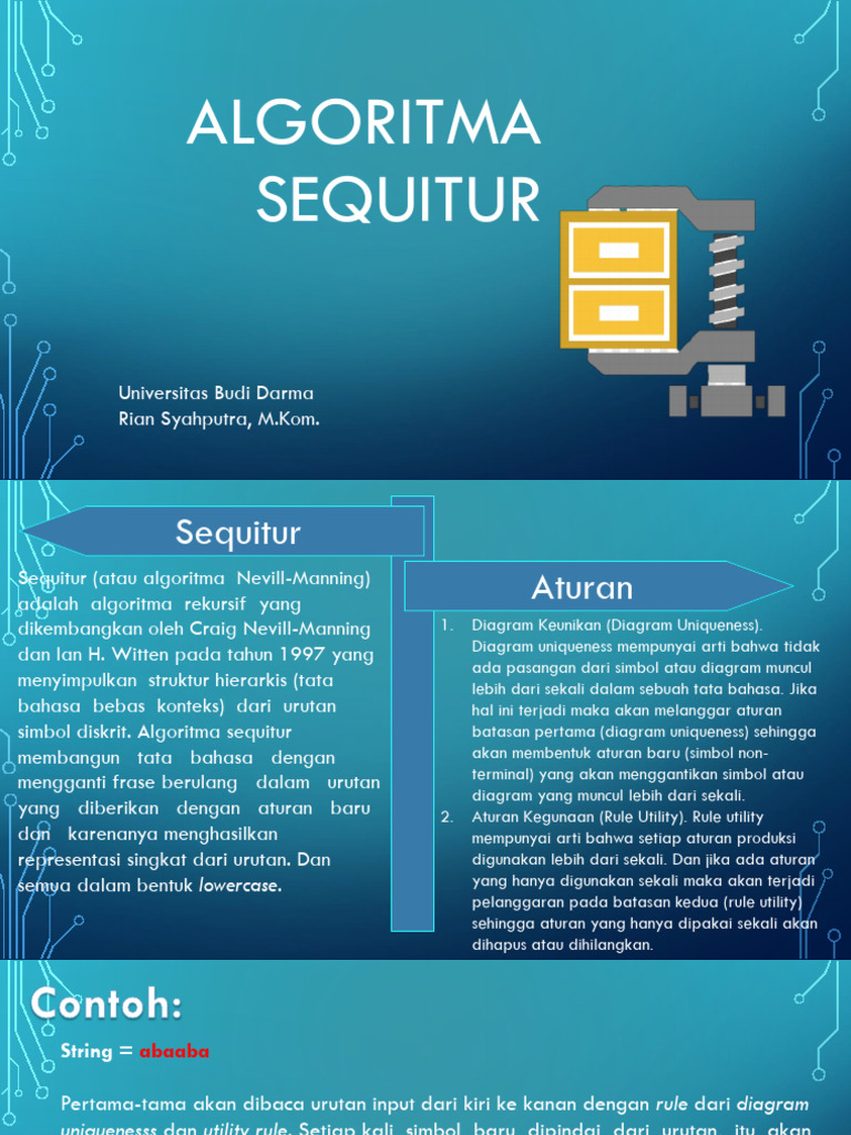 Materi 2 - Algoritma Sequitur | PDF Materi 2 - Algoritma Sequitur | PDF