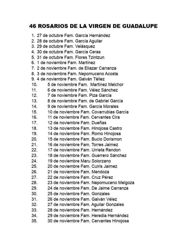 46 Rosarios De La Virgen De Guadalupe Pdf