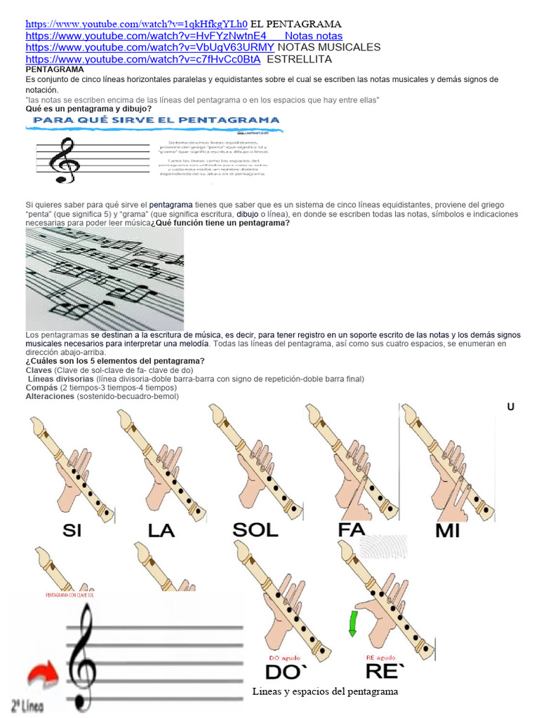 Elementos y Funciones del Pentagrama | PDF | Poesía
