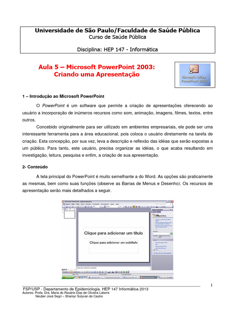 Aula5 Powerpoint | PDF
