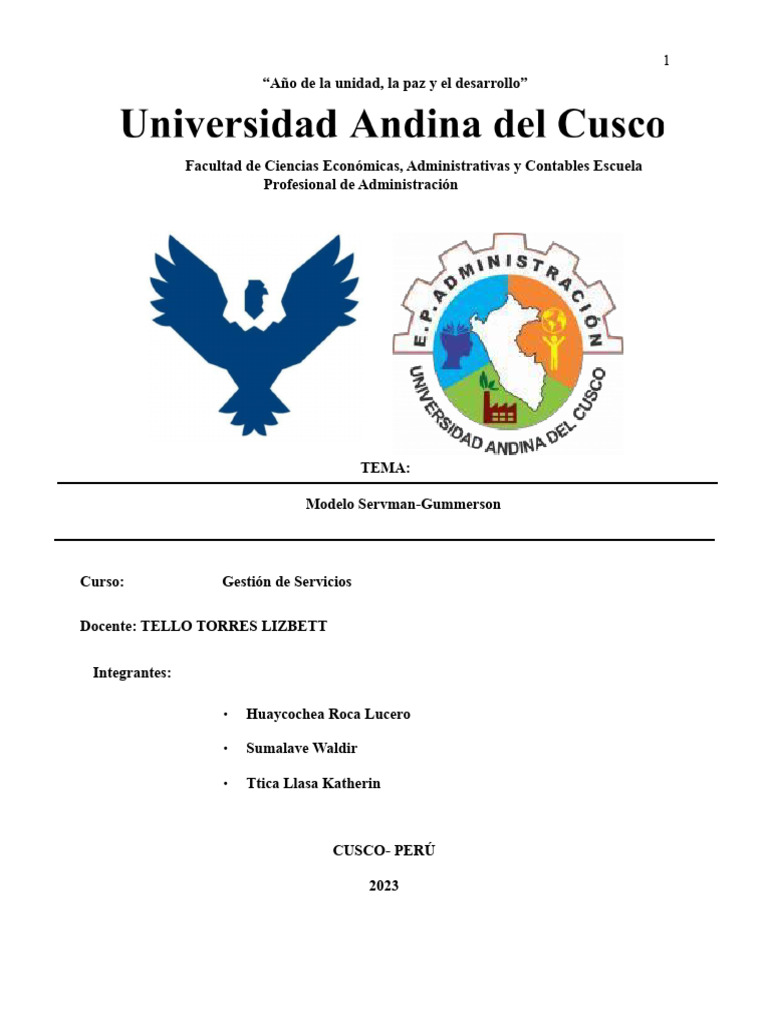 Avance Gestion de Servicios | PDF | Calidad (comercial) | La satisfacción del cliente