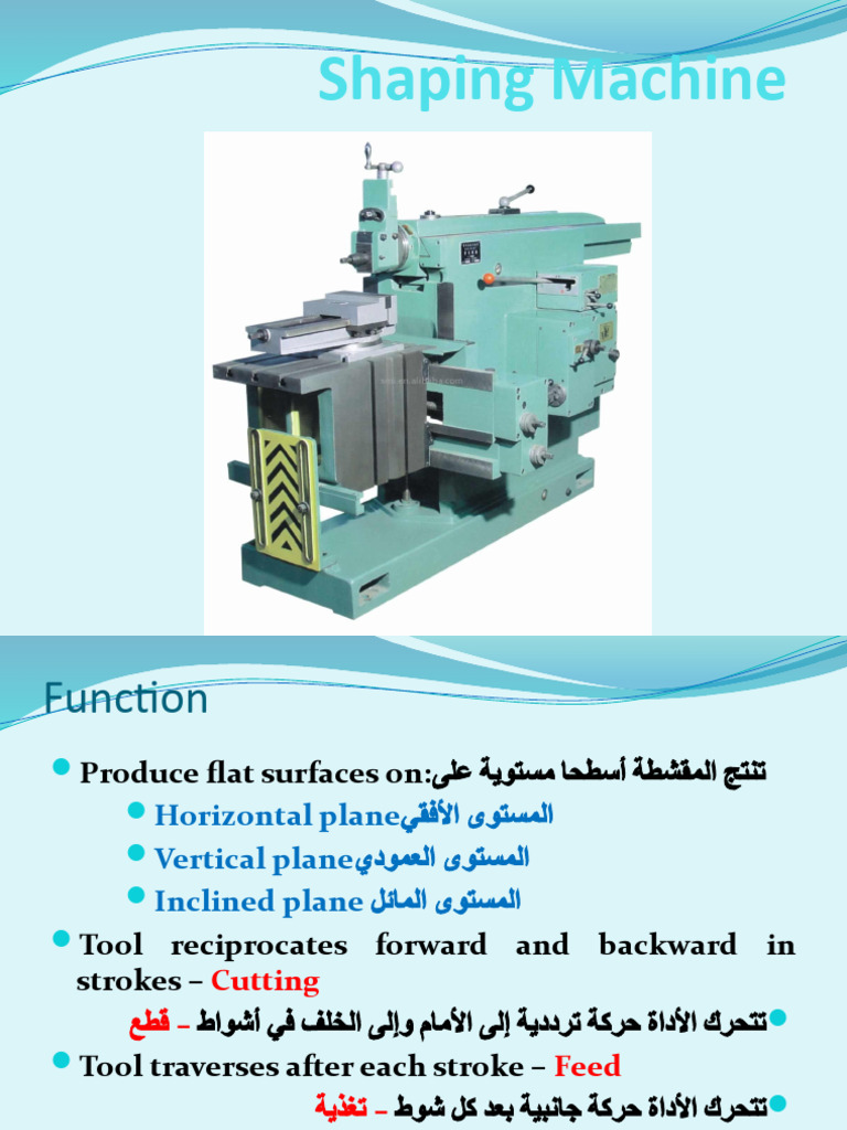 Shaping Machine Operation Guide | PDF