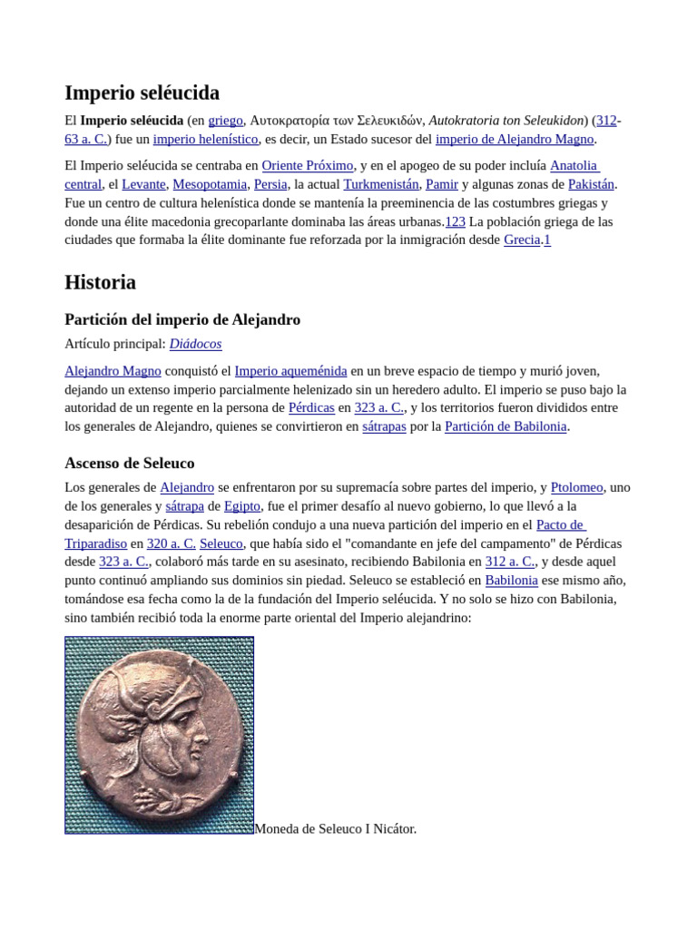 Imperio Seléucida | PDF | Pueblos antiguos | Siglo III aC
