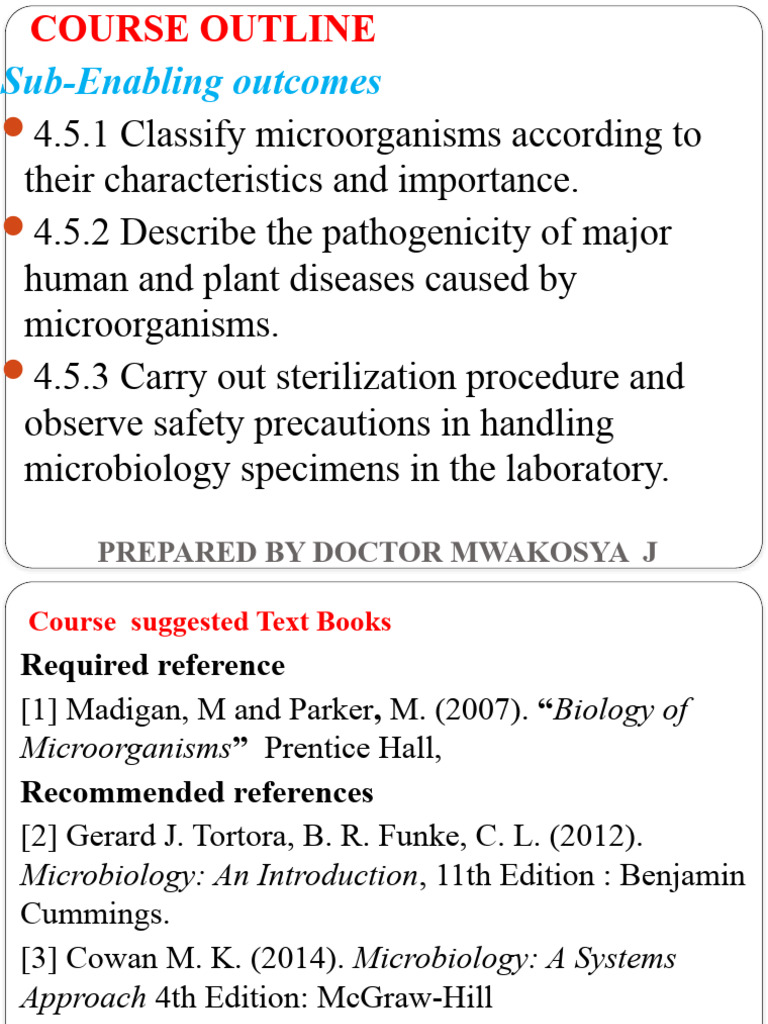 Microbilogy Lecture One and Two | PDF | Bacteria | Soil