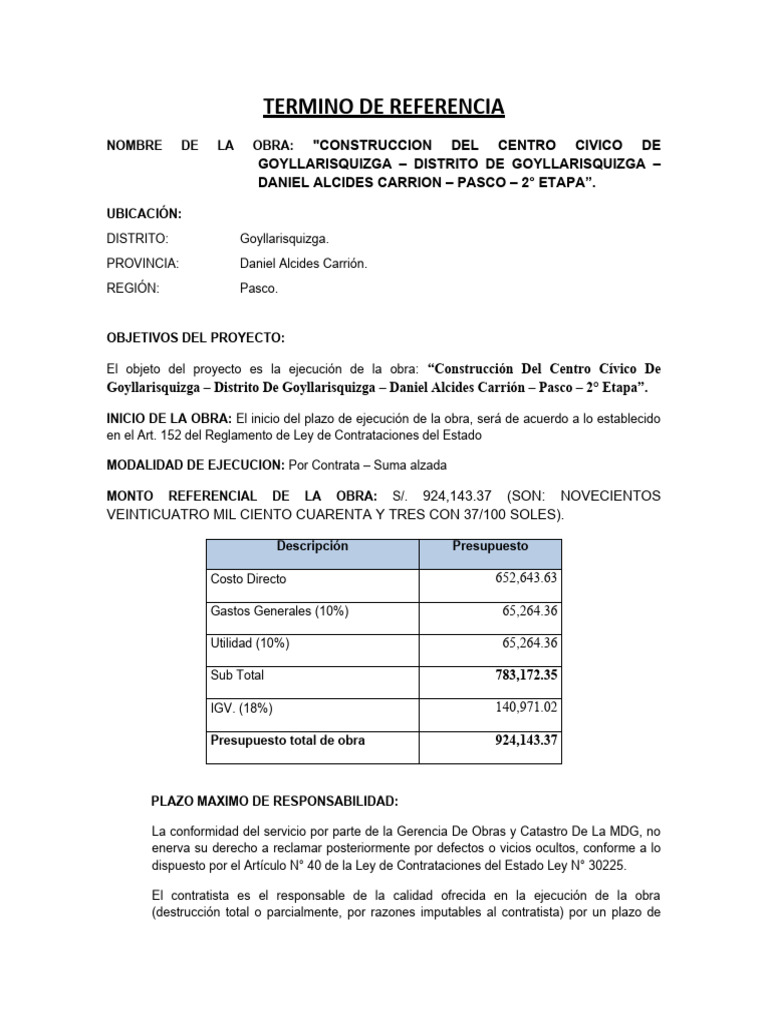 TDR 2°etapa | PDF | Finanzas y dinero | Informática