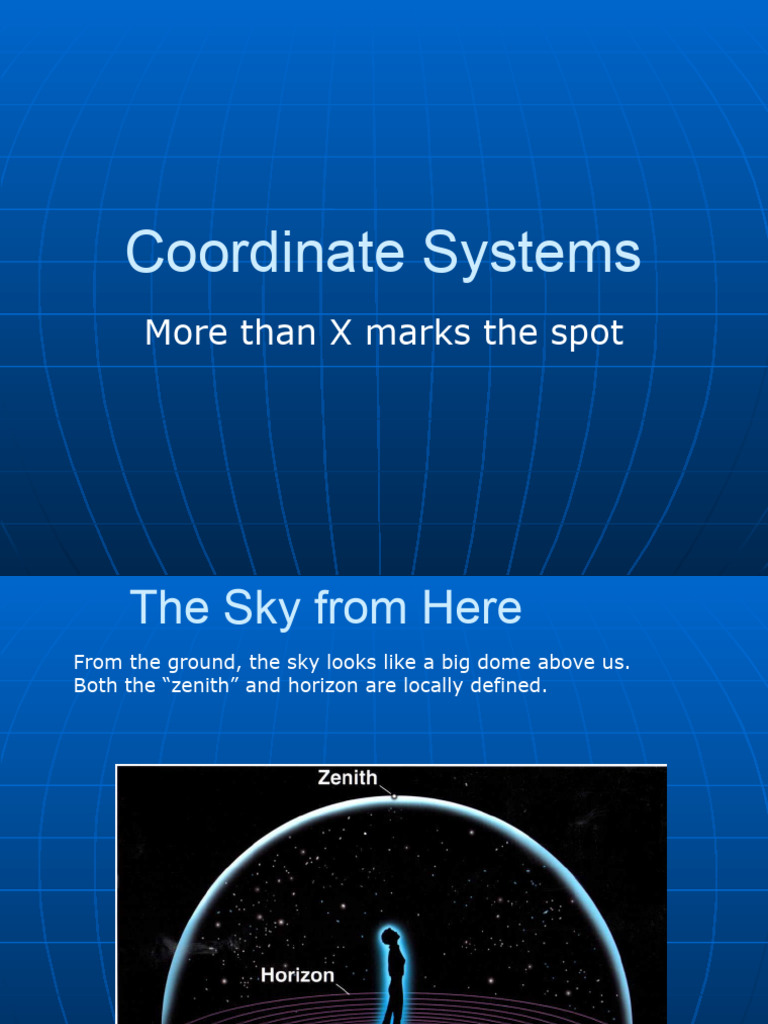 Cordinates System | PDF | Horizon | Astronomy