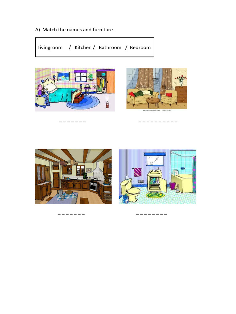 Parts of House Fun Activities Games - 39658 | PDF | Room ...