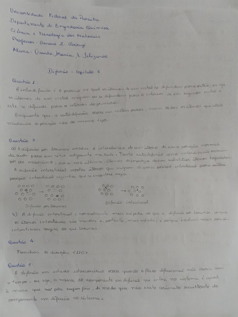 Exercício Difusão CTM | PDF