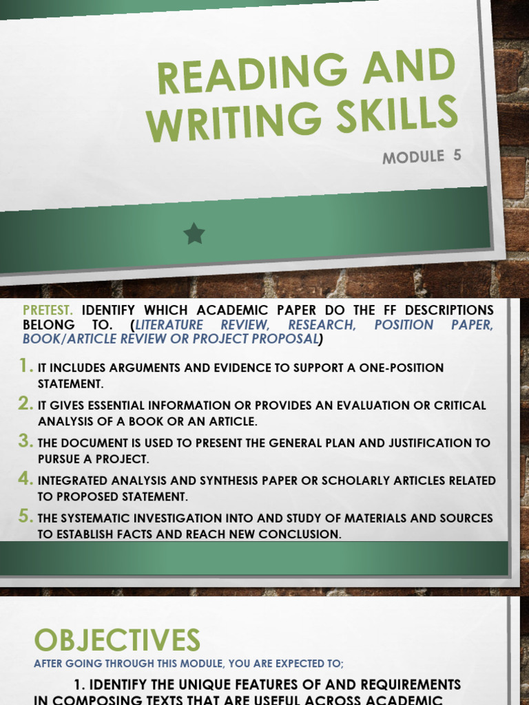 Reading and Writing Skills | PDF
