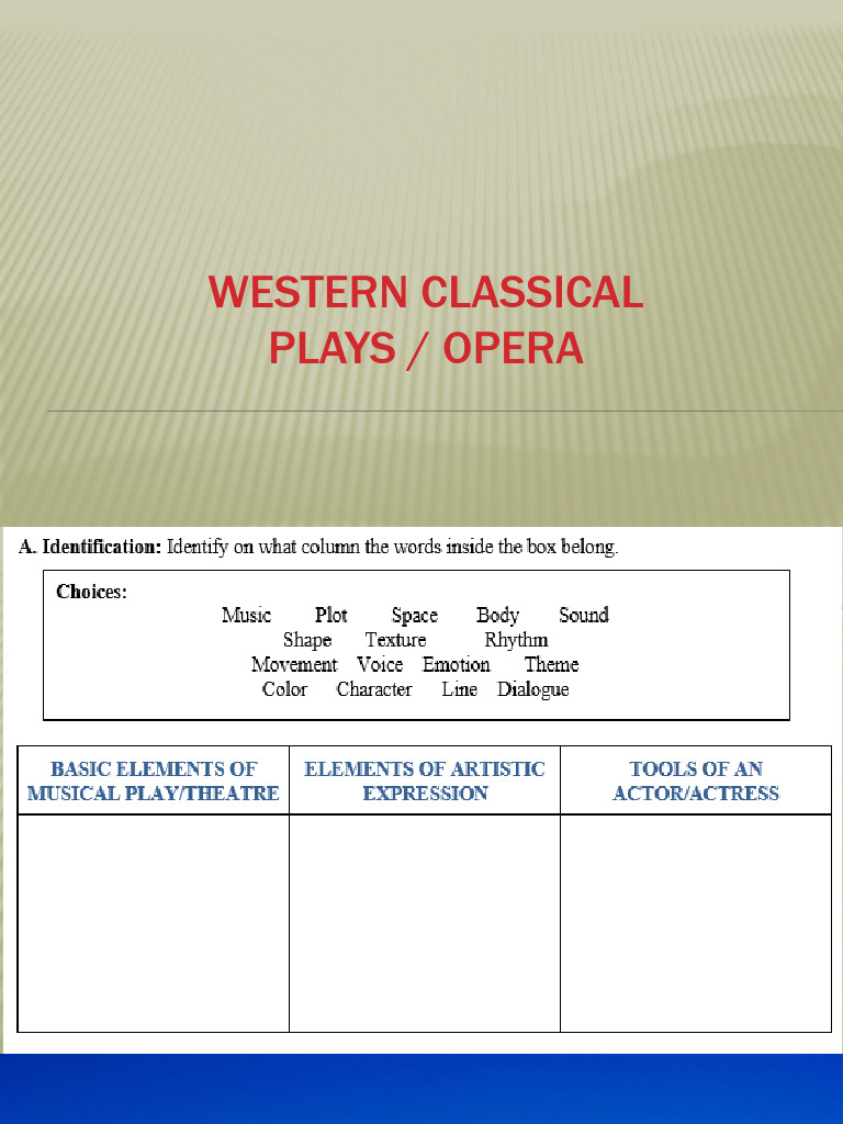 Overview of Western Classical Theater | PDF