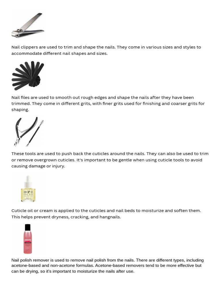 Nail Clippers Are Used To Trim and Shape The Nails. They Come in ...