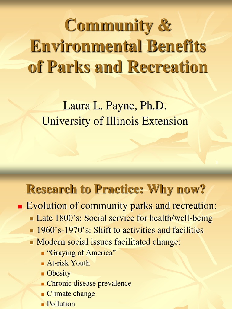 Benefits of Parks and Recreation | PDF | Physical Exercise | Parks