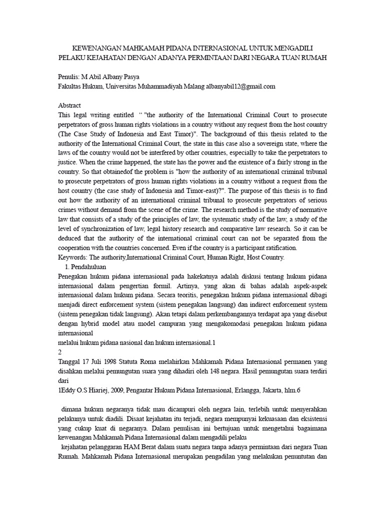 2021-131-Uts Hukum Inter | PDF | International Criminal Court | Public Sphere