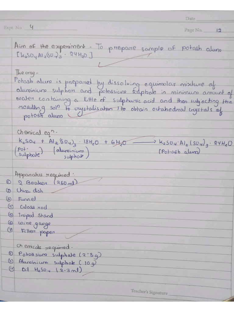 Experiment of Chemistry Class 12 | PDF