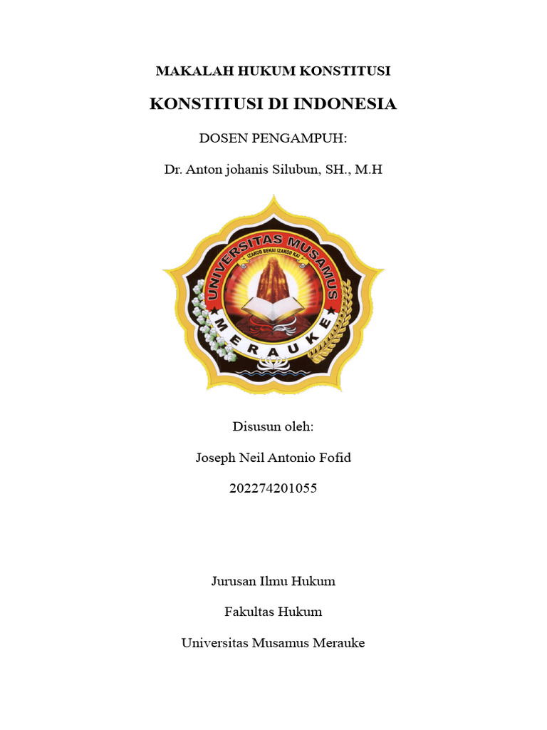 Makalah Hukum Konstitusi Pdf 