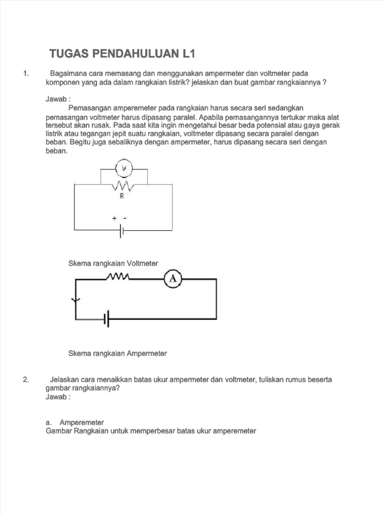 Pemasangan Ampermeter dan Voltmeter | PDF