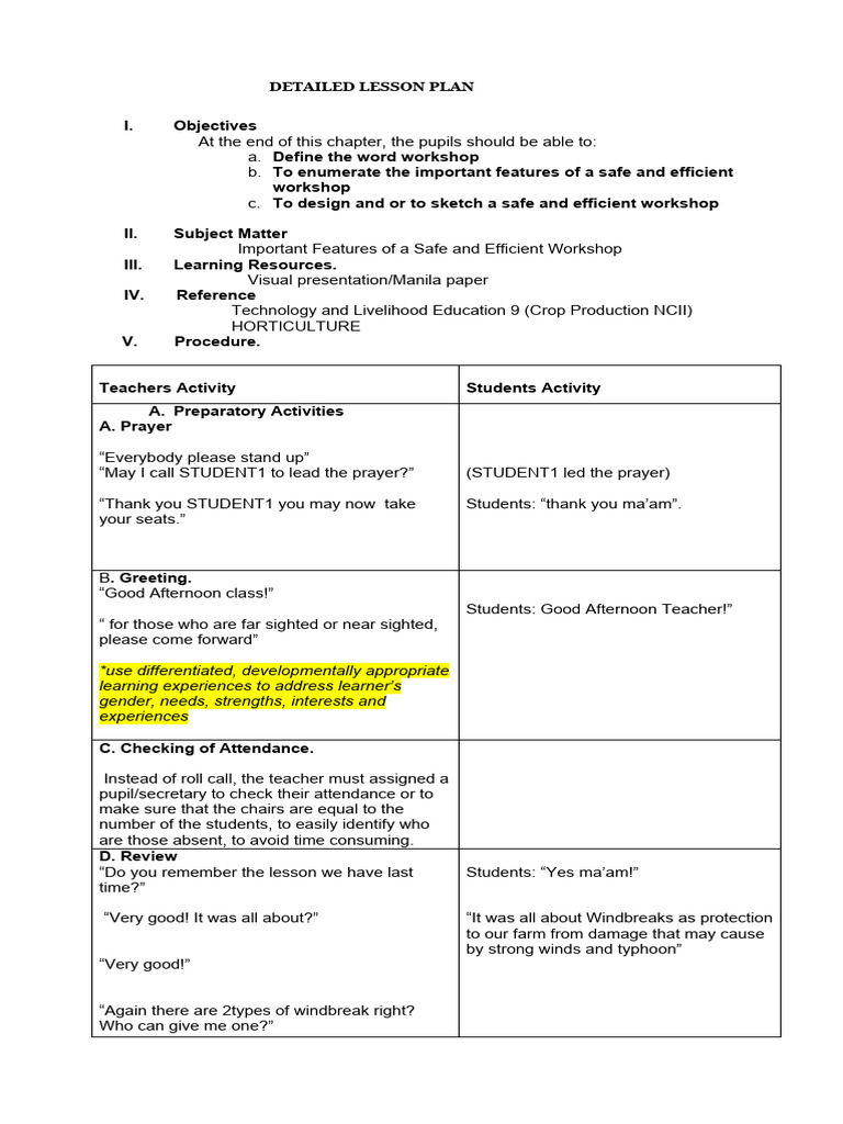 COT Sample Agriculture | PDF