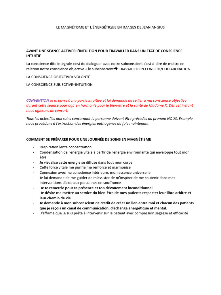 Magnétisme et Intuition par Jean Angius | PDF