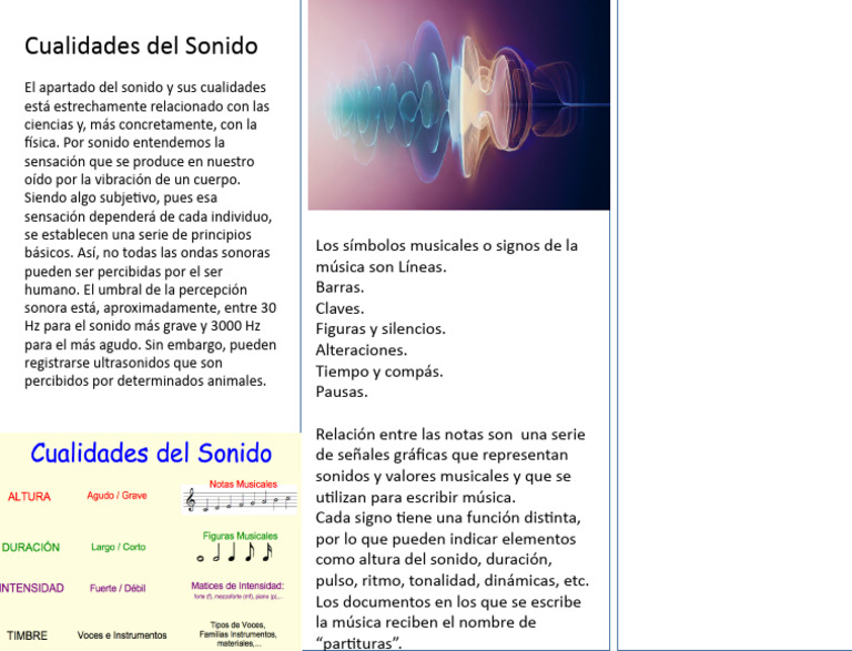 Diapositiva Cualidades Del Sonido | PDF