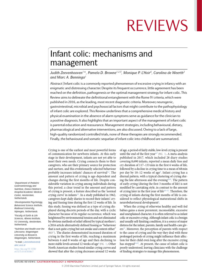 cólica | PDF | Gastrointestinal Tract | Infants